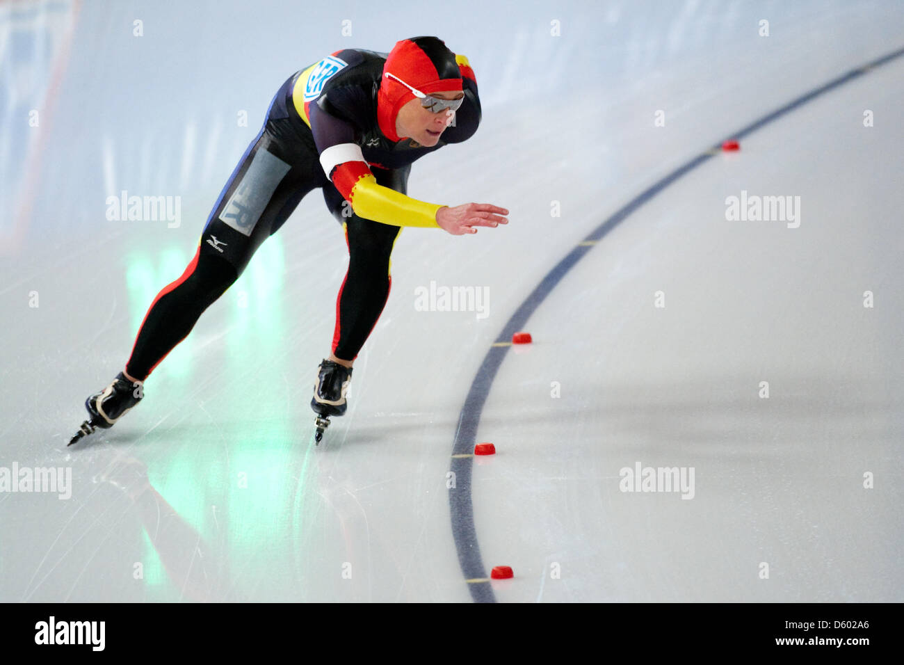 German ice speedskater Claudia Pechstein completes the 1500 m women's ...