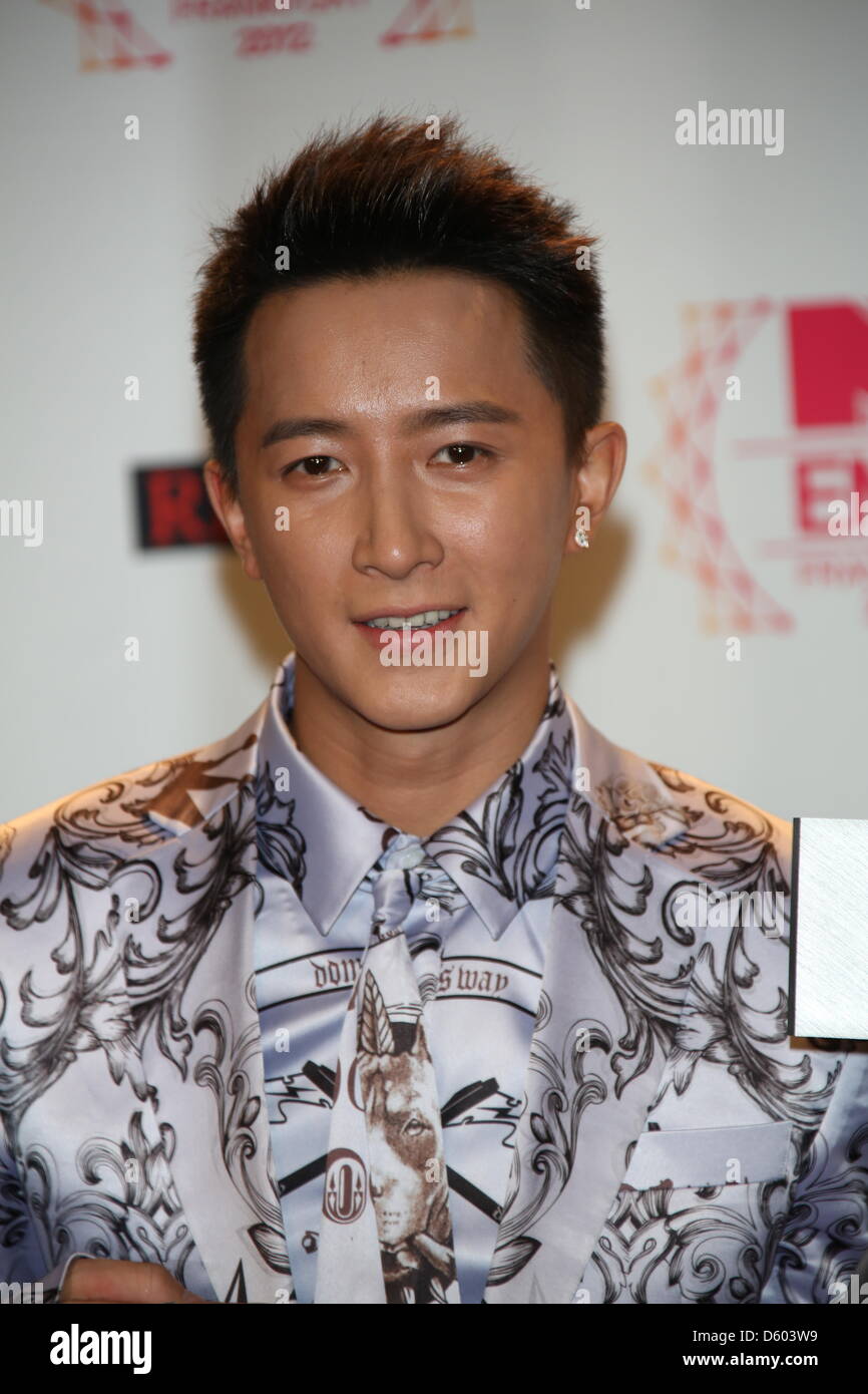 Chinese artist Han Geng poses in the press room of the MTV Europe Music ...