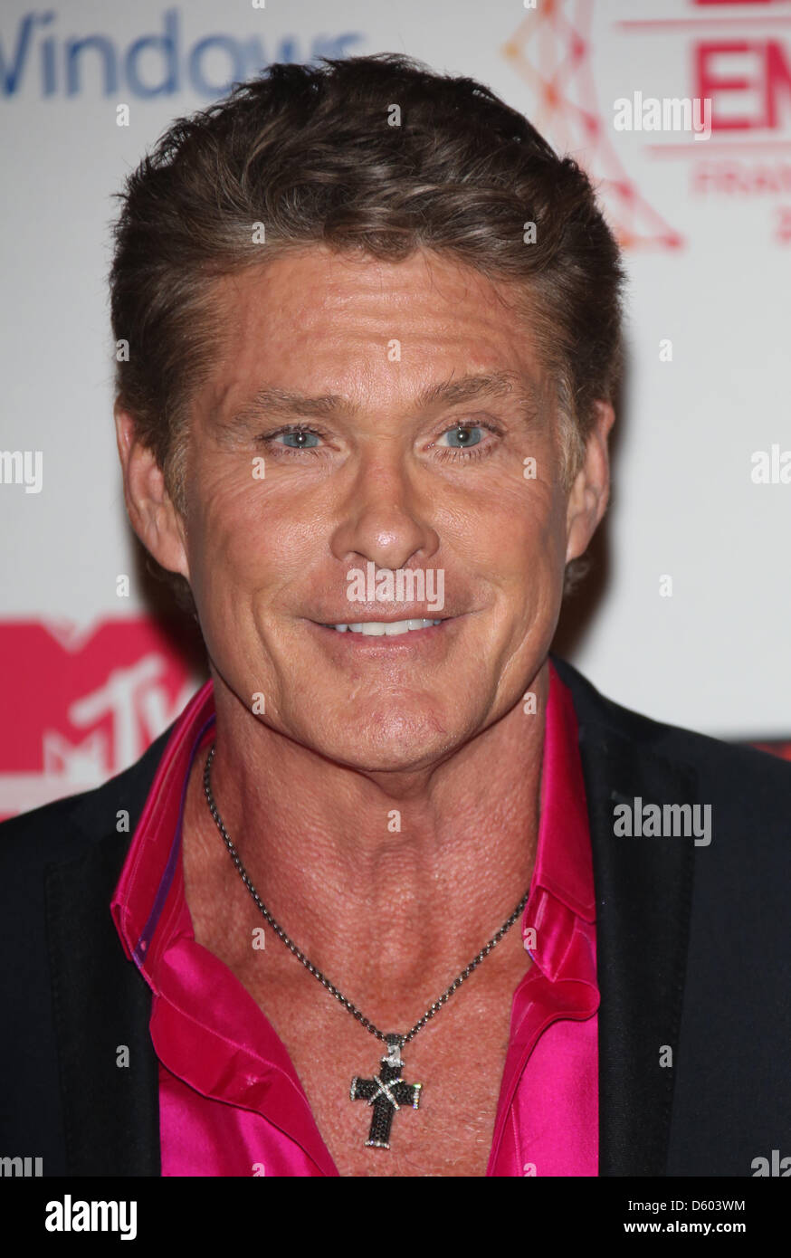 Actor David Hasselhoff arrives for the MTV Europe Music Awards (EMA) at ...