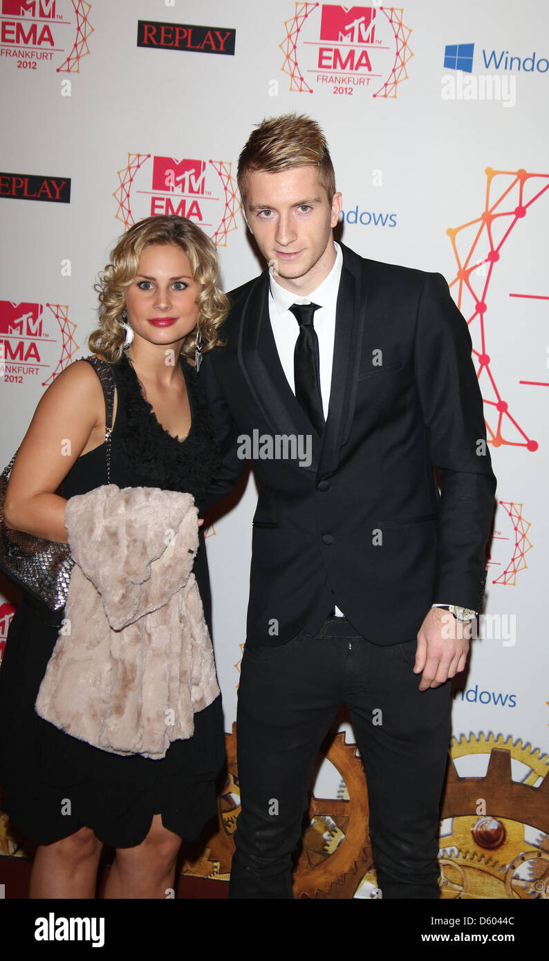 German football player Marco Reus and Caroline arrive for the MTV ...