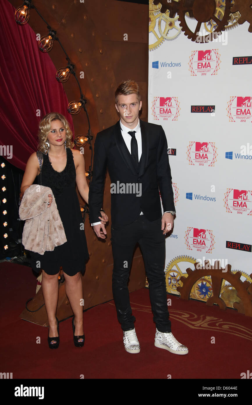 German football player Marco Reus and Caroline arrive for the MTV ...