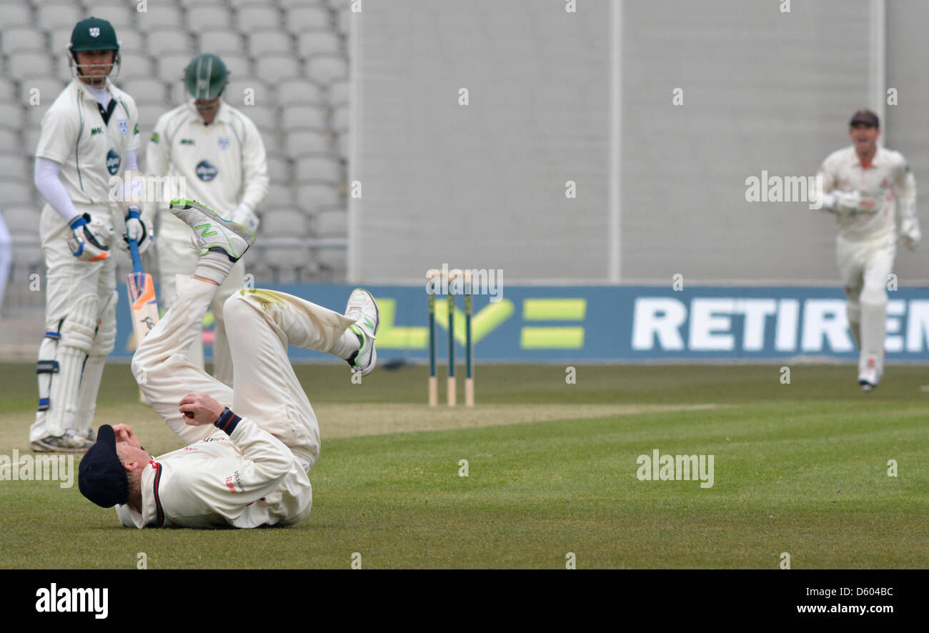 Manchester, UK. 10th April 2013. Lancashire captain, Glen Chapple ...