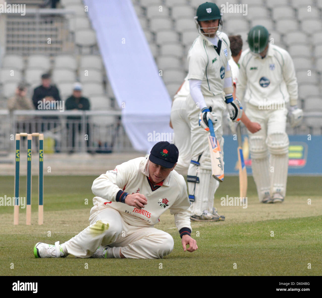 Manchester, UK. 10th April 2013. Lancashire captain, Glen Chapple ...