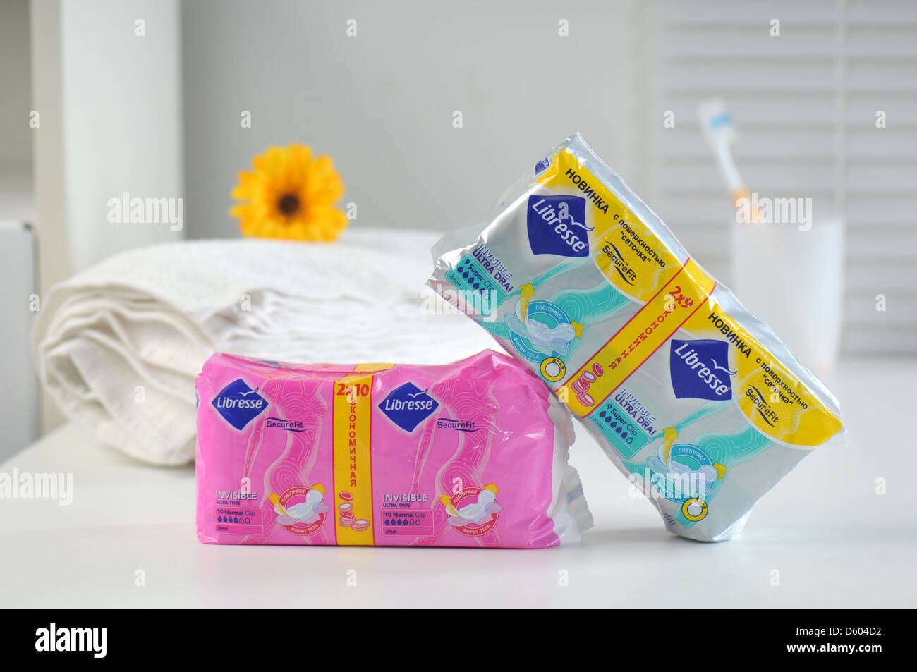 Libresse hygienic tissues Stock Photo - Alamy