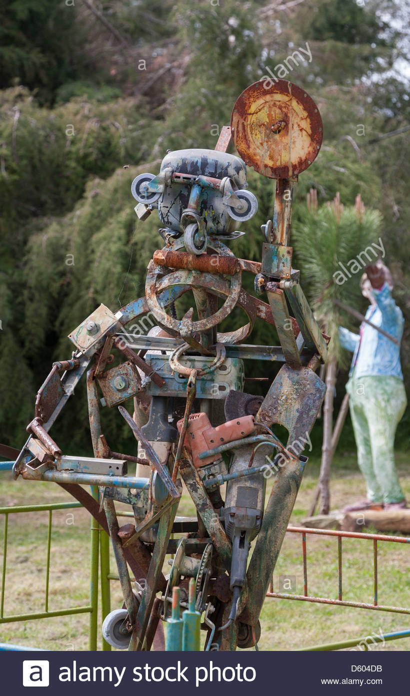 Sculpture Man Made From Scrap High Resolution Stock Photography and ...