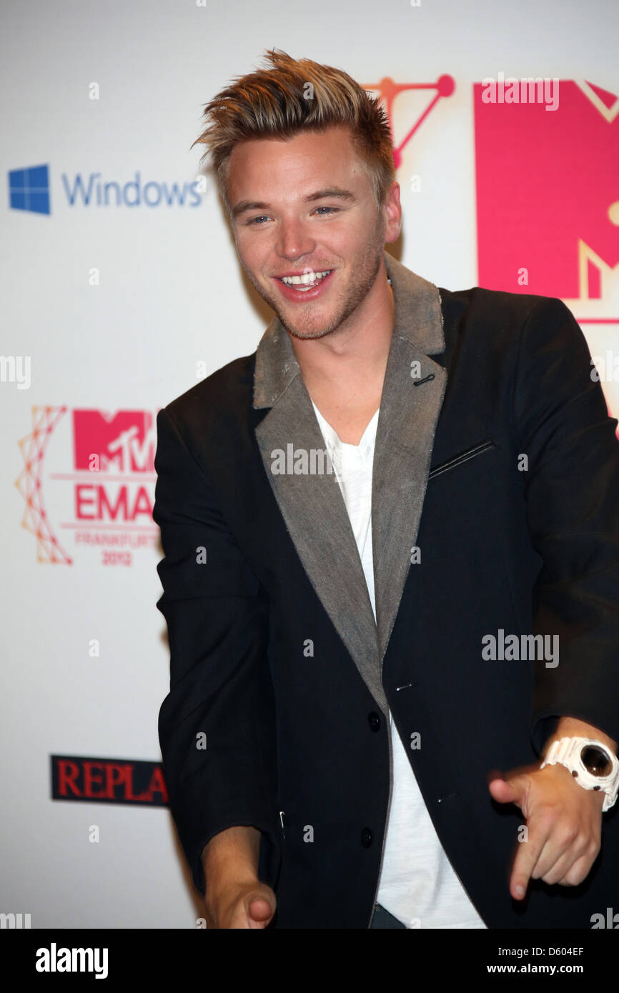 Actor Brett Davern poses in the press room of the MTV Europe Music ...