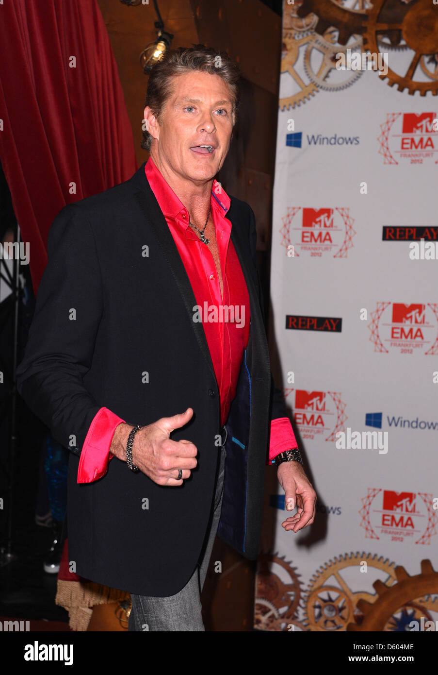 US singer and actor David Hasselhoff arrives for the MTV Europe Music ...