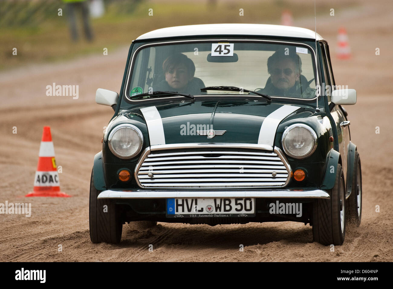 A Mini Cooper Rover is pictured during the Oldtimer Rallye "Revival ...