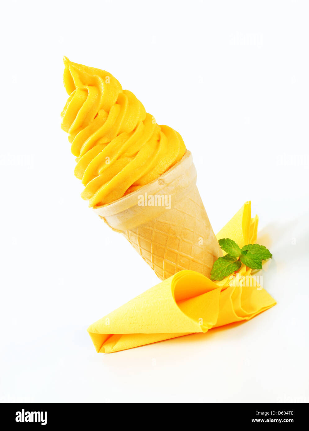 Italian gelato in a cone hi-res stock photography and images - Alamy