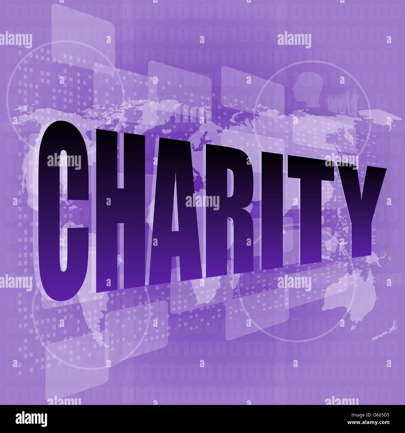 charity word on digital screen Stock Photo - Alamy