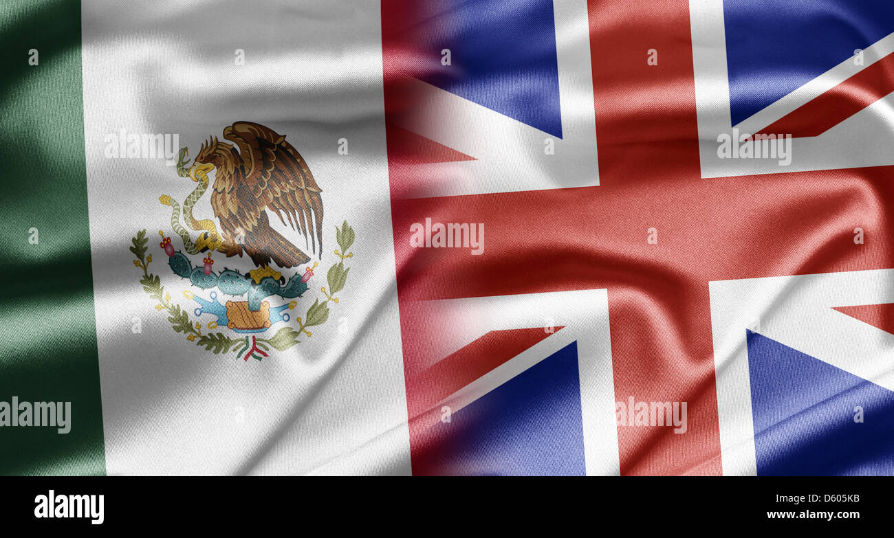 Mexico england flag hi-res stock photography and images - Alamy