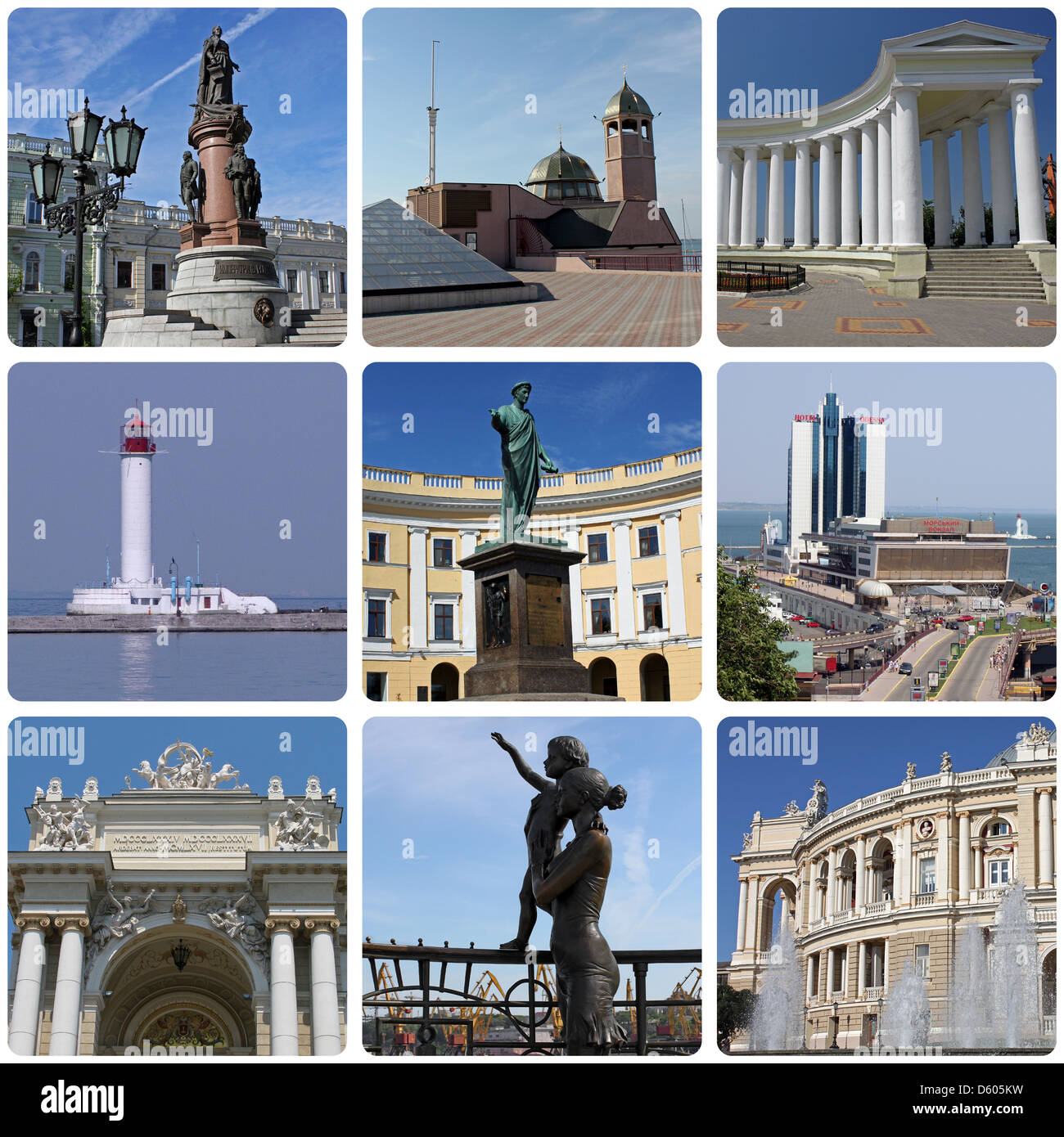collage with landmarks of Odessa, Ukraine Stock Photo - Alamy