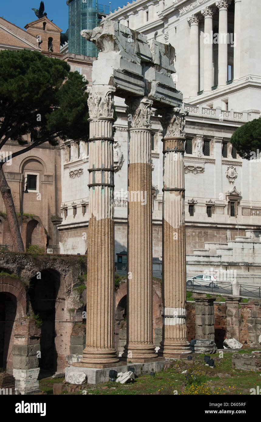 ROME, ITALY. Remains of the temple dedicated to Venus Genetrix in the ...
