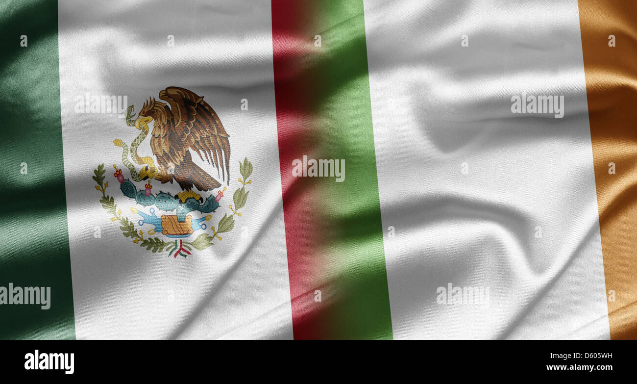 Waving flag mexico ireland hi-res stock photography and images - Alamy