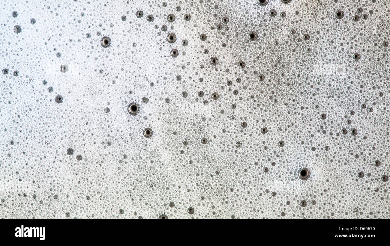 Foam on water surface. Fine bubbles Stock Photo - Alamy