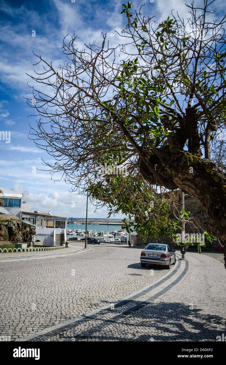 road to port Peniche Stock Photo - Alamy