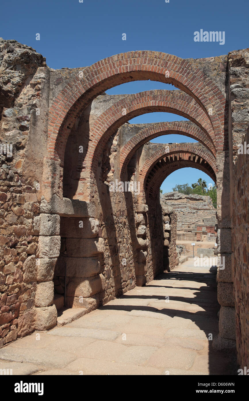 Picture of an ancient arches romans in Merida, Spain Stock Photo - Alamy
