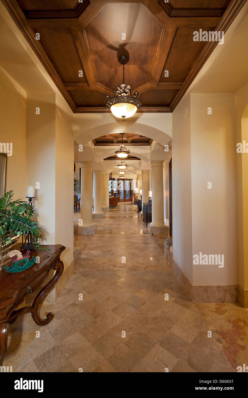 Empty hallway in house Stock Photo - Alamy