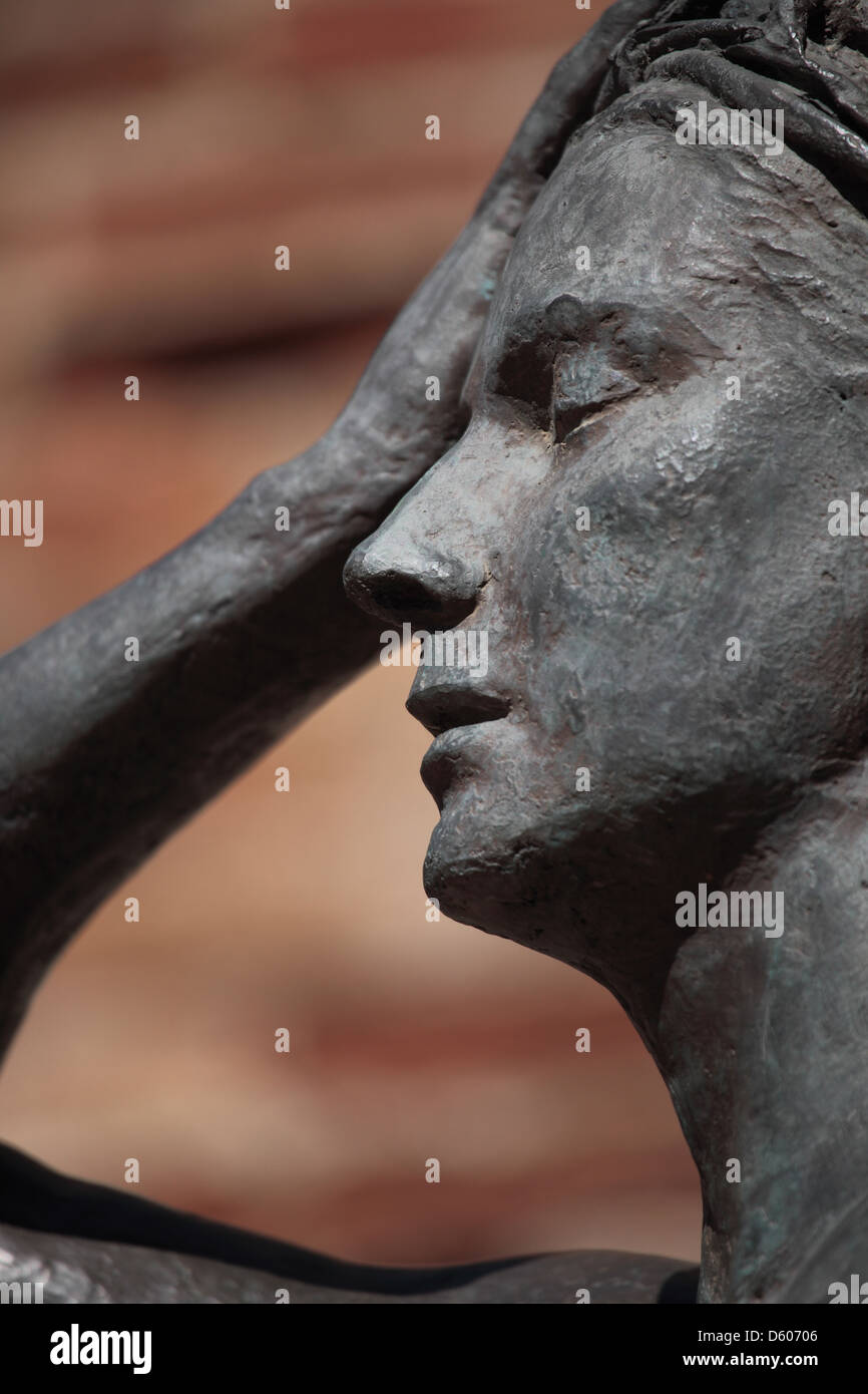 Face of an ancient roman statue of a woman Stock Photo - Alamy