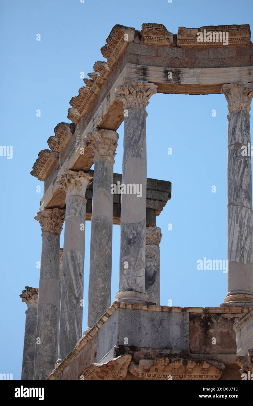Picture of an ancient roman temple in Merida, Spain Stock Photo - Alamy