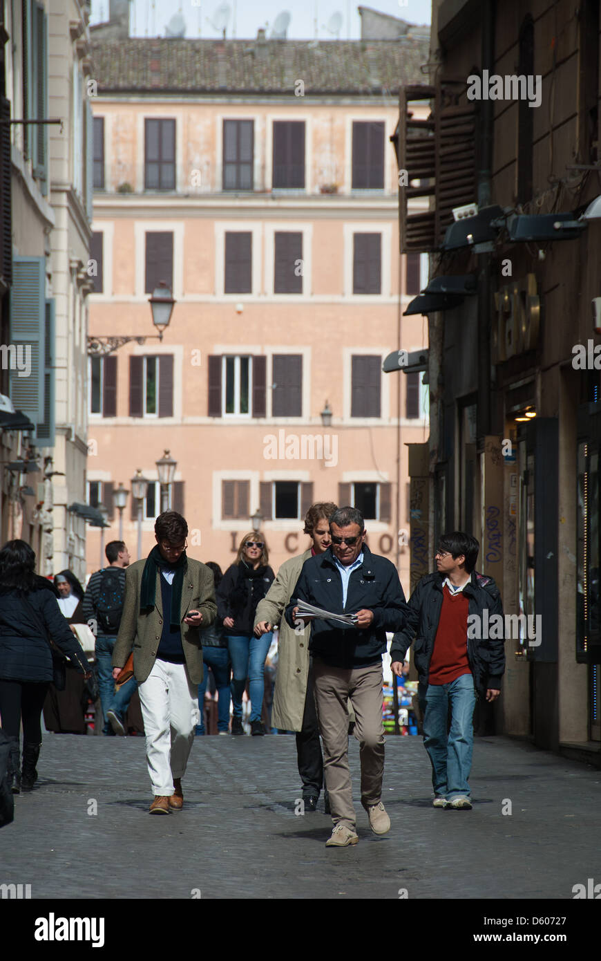 ROME, ITALY. A street scene near the Campo de' Fiori in the Centro ...