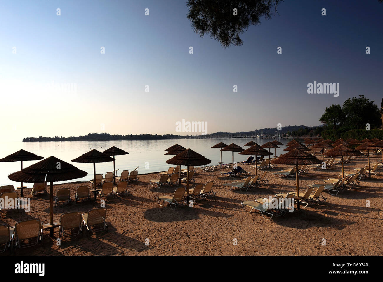 View of Gouvia beach resort, Corfu Island, Greece, Europe Stock Photo ...