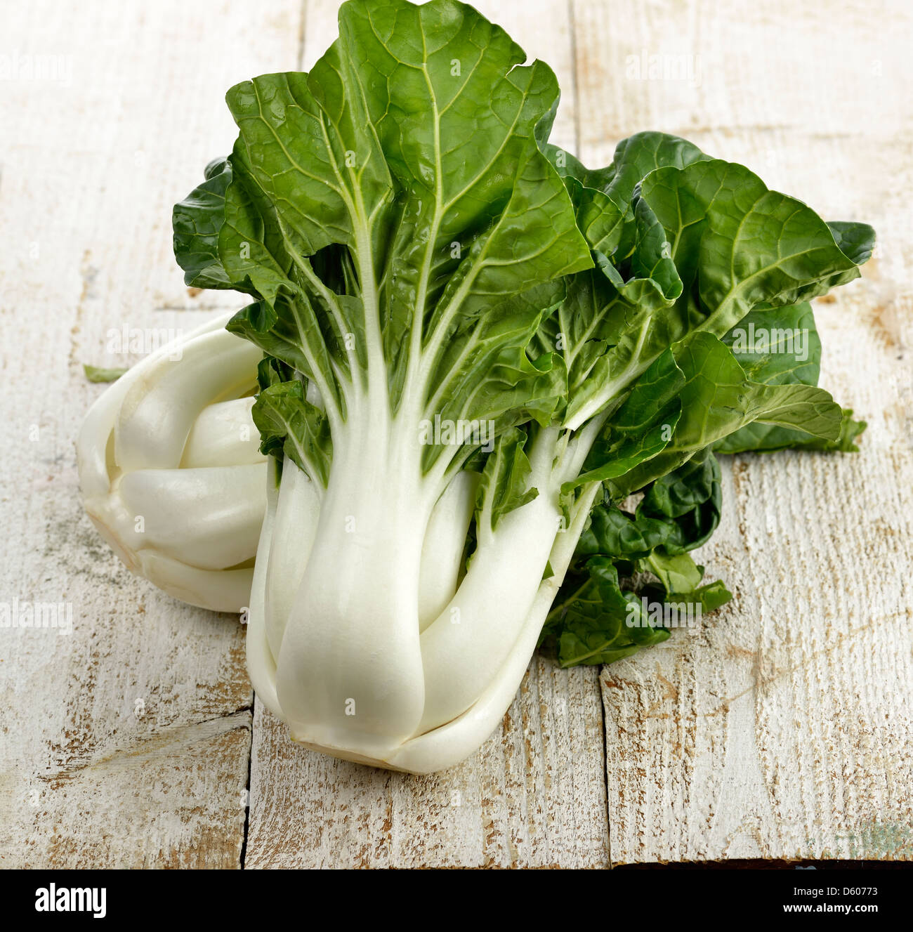Fresh White Choy Sum Stalks With Green Leaves Stock Photo - Alamy