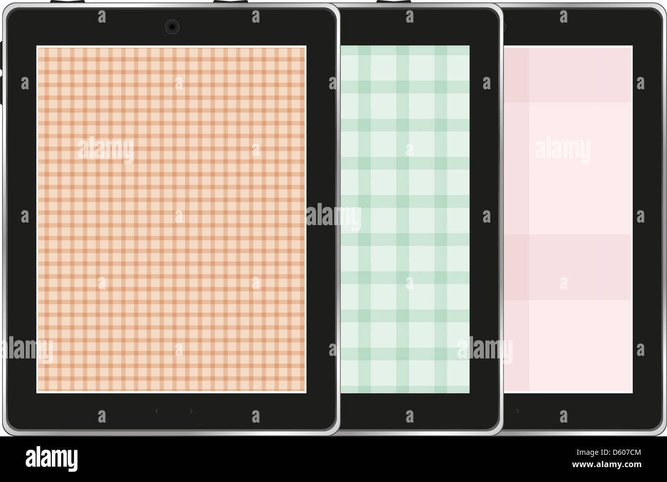 Collection of tablet pc isolated on white Stock Photo - Alamy