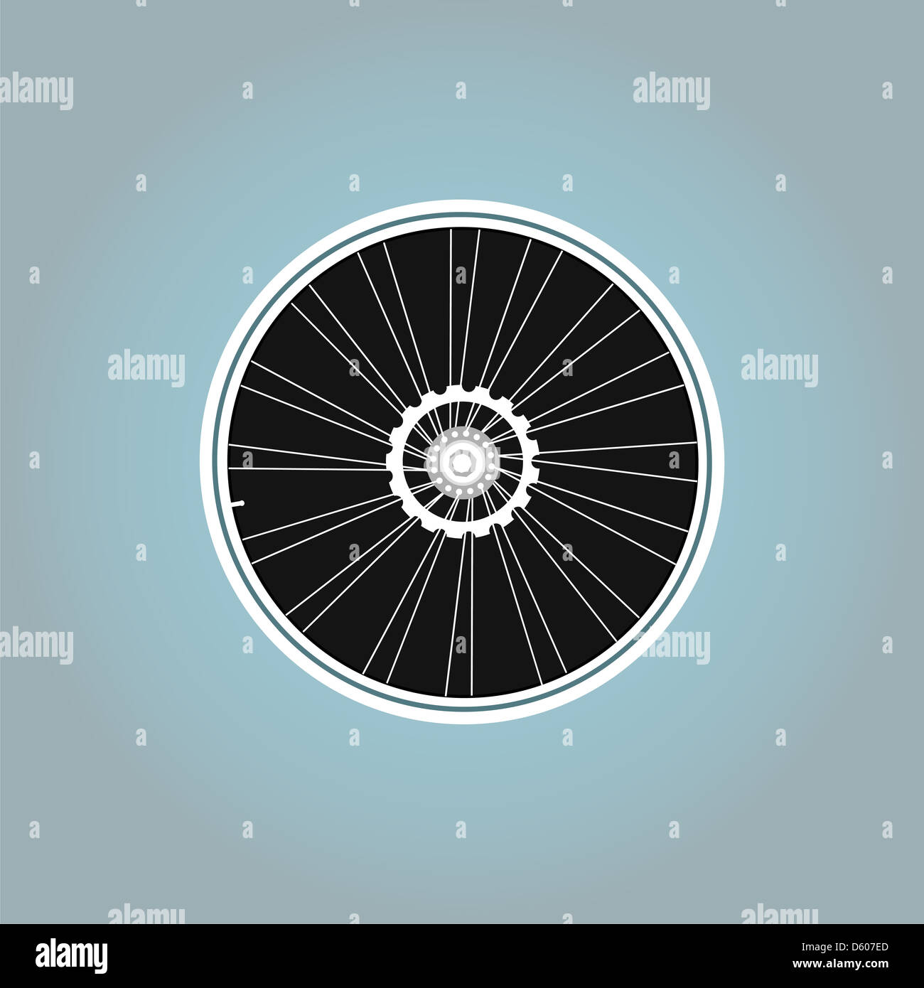 Bicycle wheel symbol on abstract background Stock Photo - Alamy