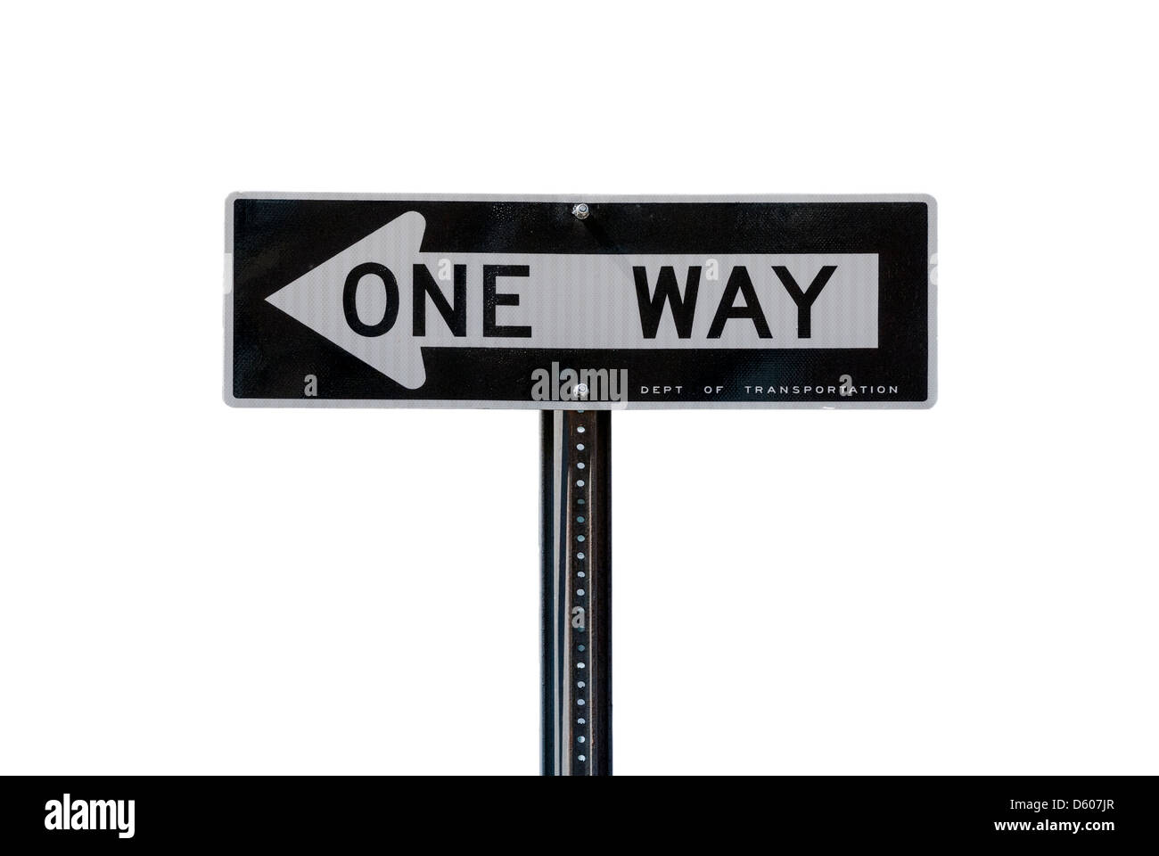 Street sign One way, american traffic sign, isolated on 100% white ...