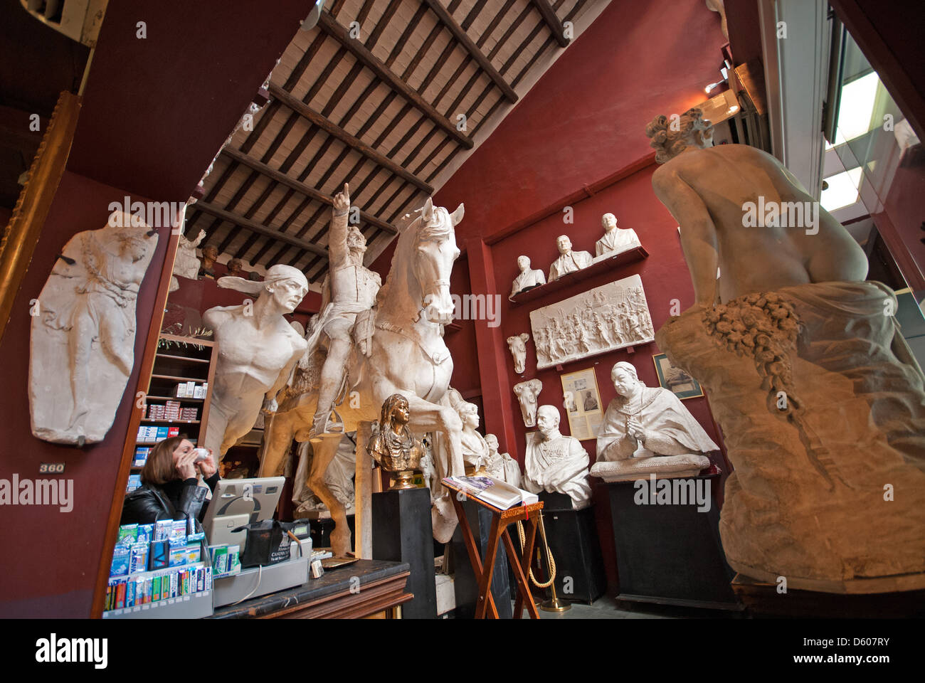 ROME, ITALY. The interior of the Museo-Atelier Canova-Tadolini, a cafe ...