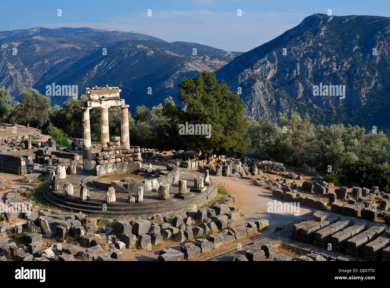 The Tholos at the sanctuary of Athena Pronaia is a circular building ...
