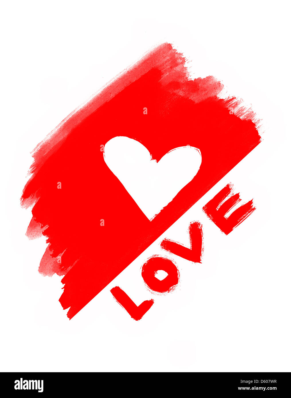 Love symbol watercolor hi-res stock photography and images - Alamy