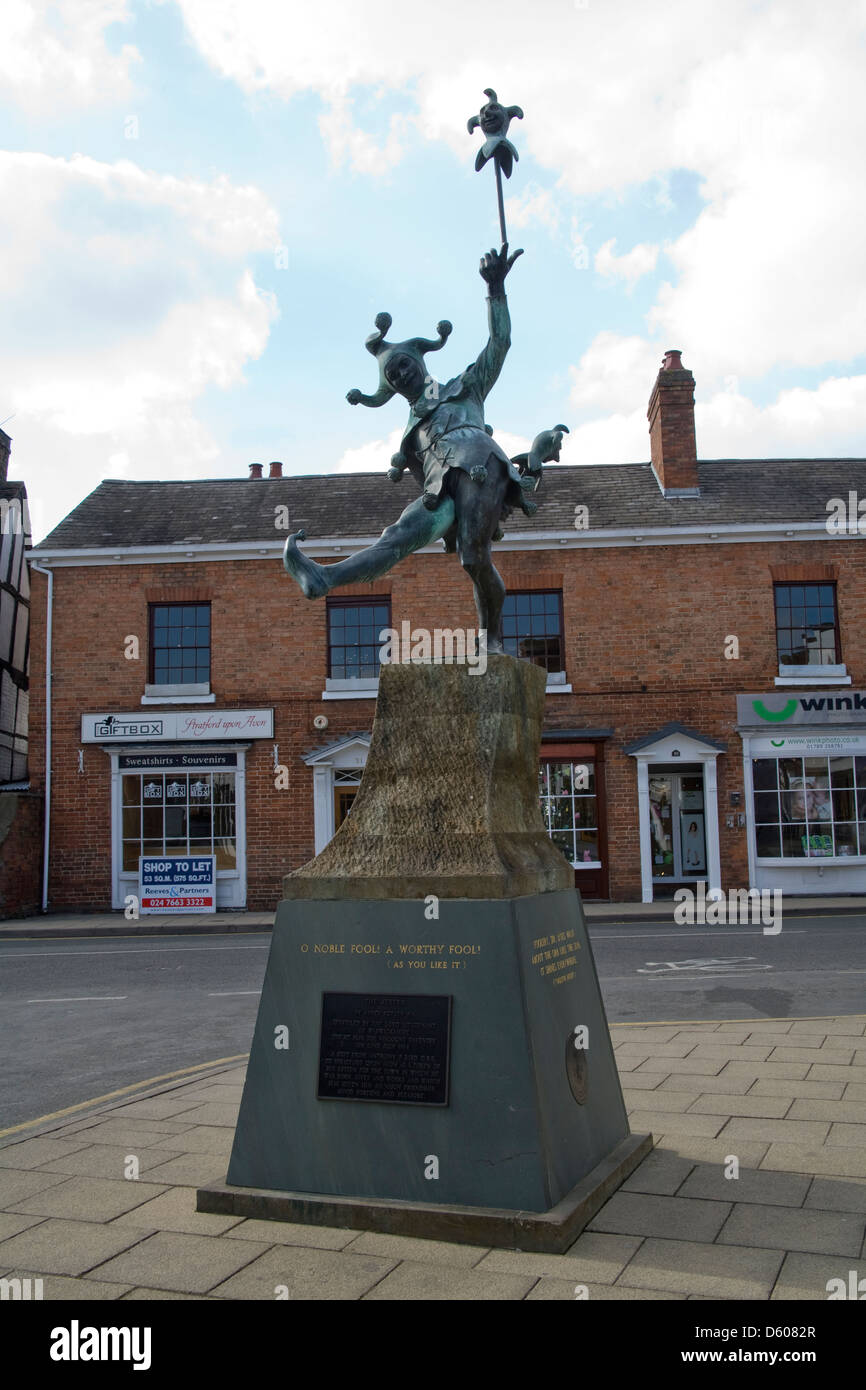Stratford upon Avon Warwickshire England The Jester a sculpture by ...