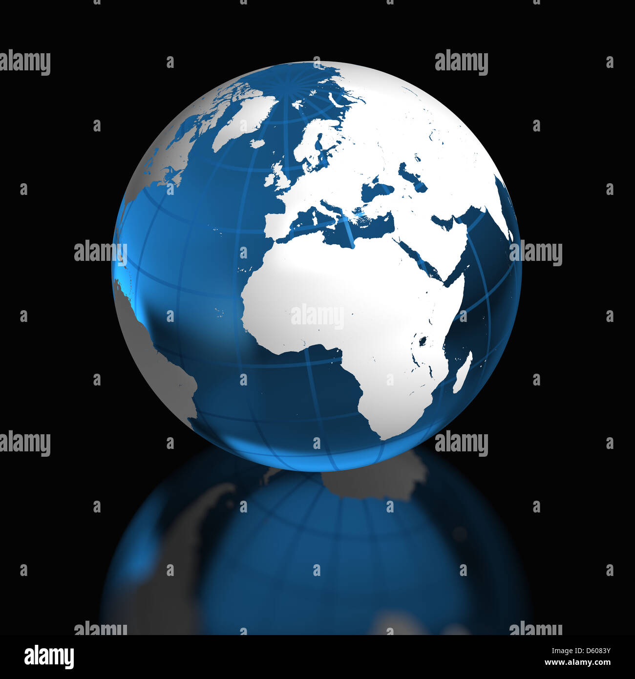 Elegant model of Earth isolated on black background. Elements of this ...