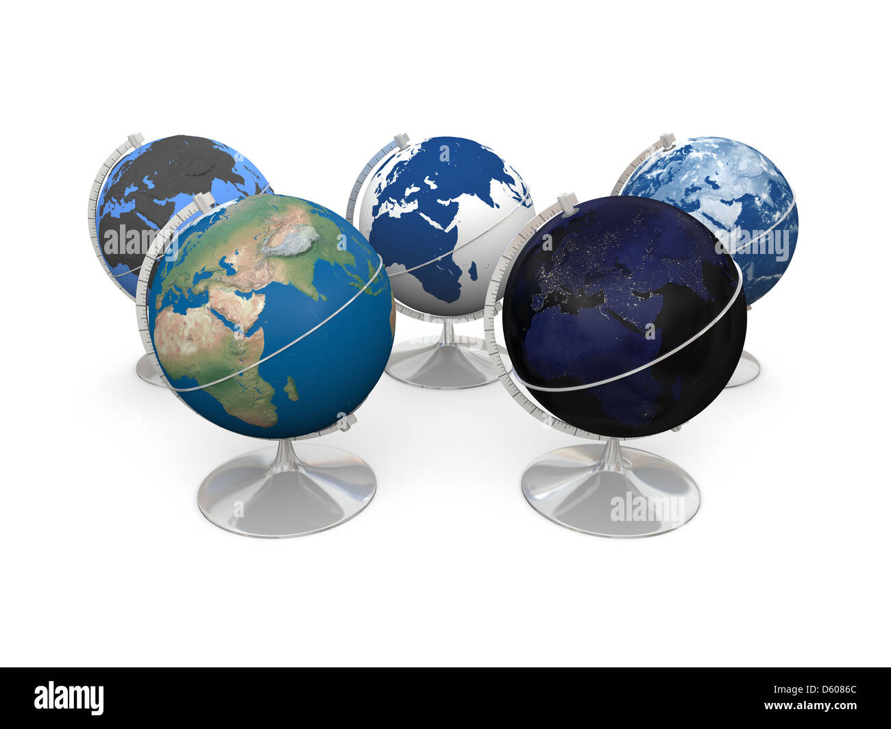 Set of various globes isolated on white background. Elements of this ...