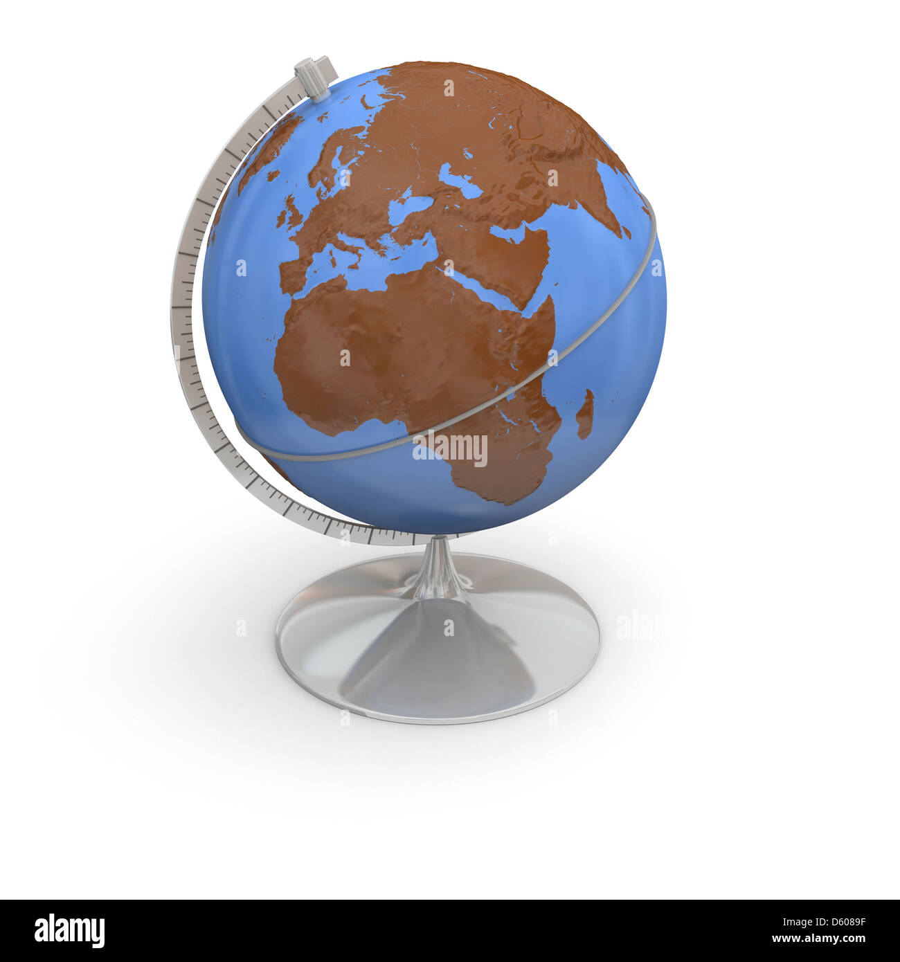 Topographic globe with realistic surface isolated on white background ...
