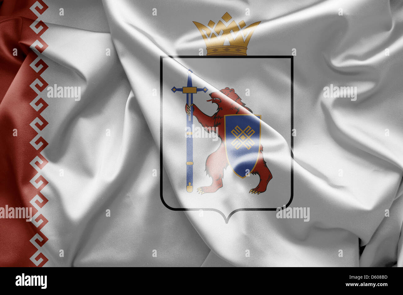 Flag of Mari El (Russia Stock Photo - Alamy