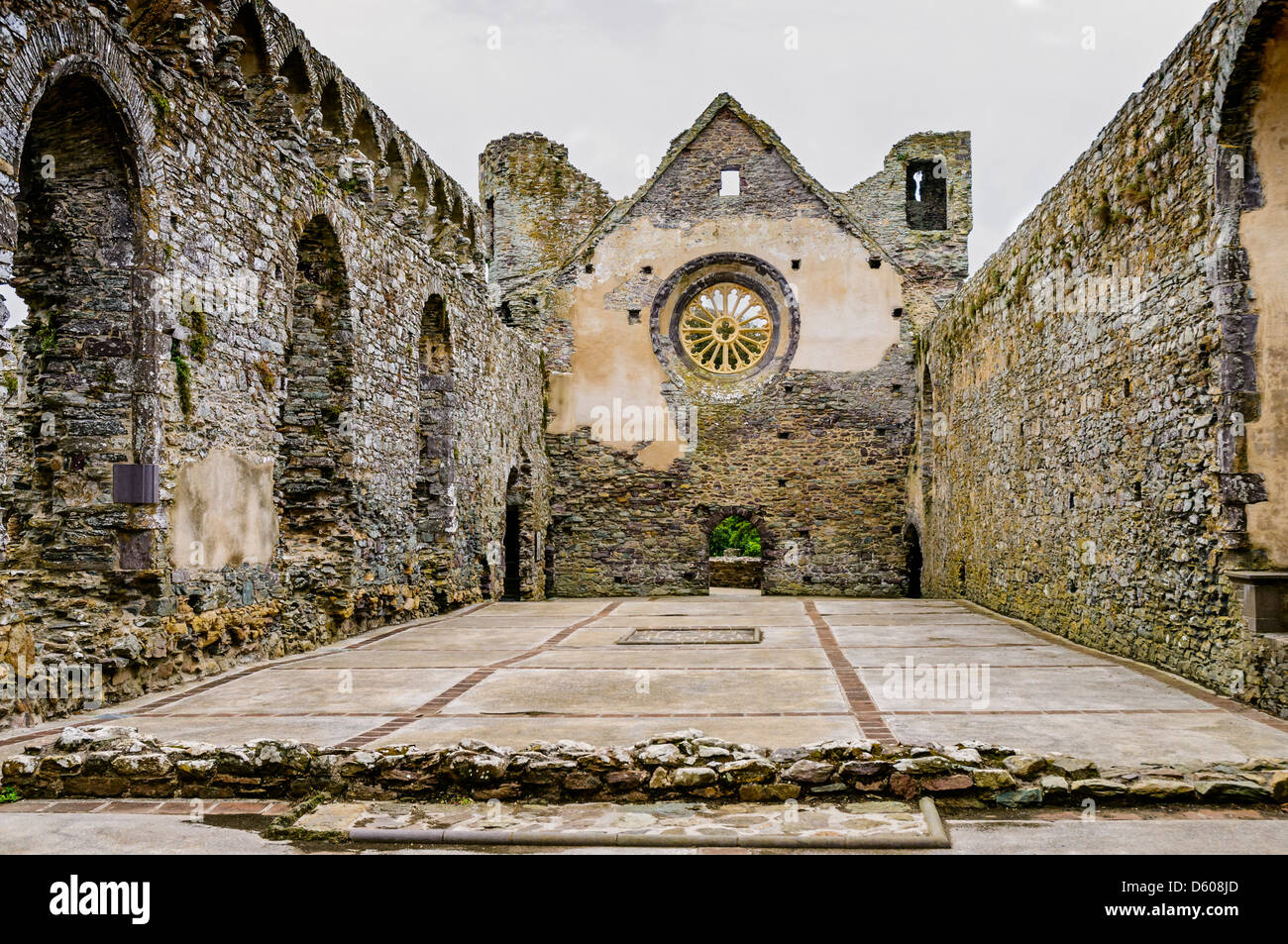 The splendid wheel (rose) window in the east gable of the well ...