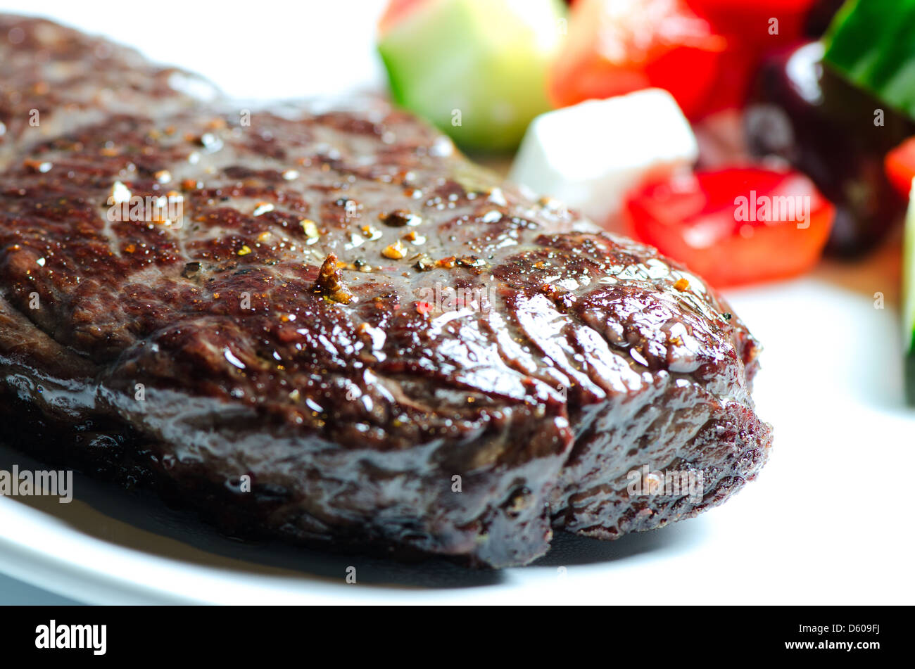 Grilled whale steak Stock Photo - Alamy