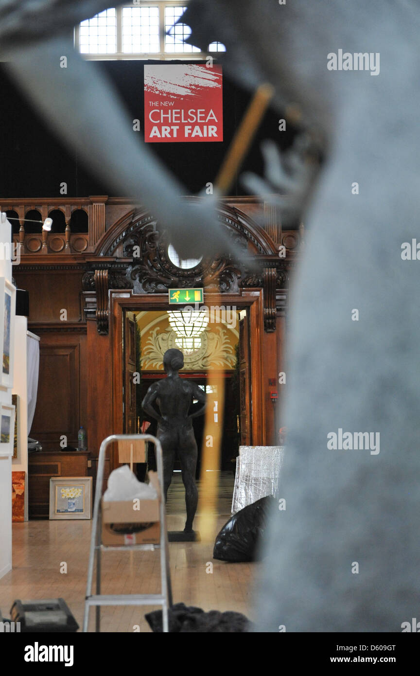 Chelsea Old Town Hall, London, UK. 10th April 2013. Sculptures at the ...