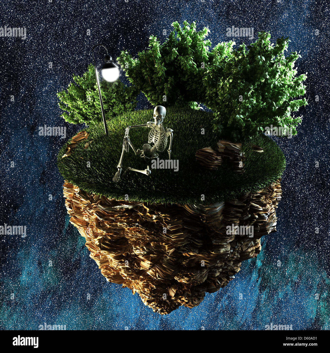 skeleton at night Stock Photo - Alamy