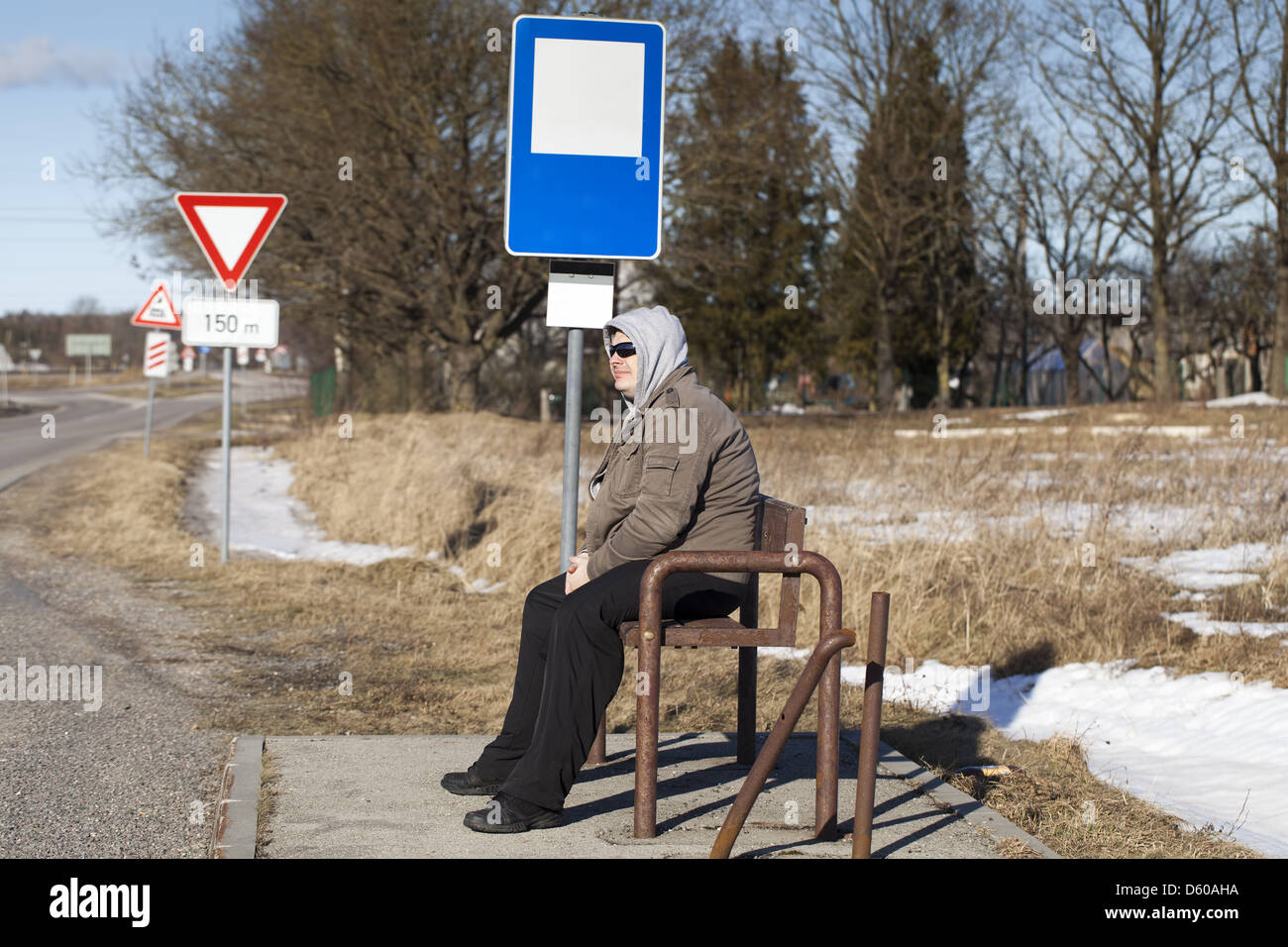 Bus stop station in hi-res stock photography and images - Alamy