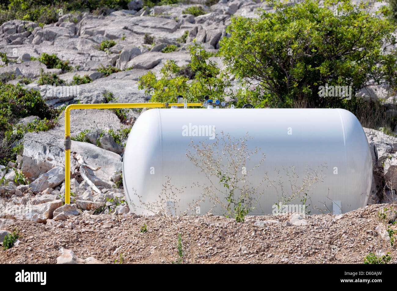 Liquefied gas tank Stock Photo - Alamy