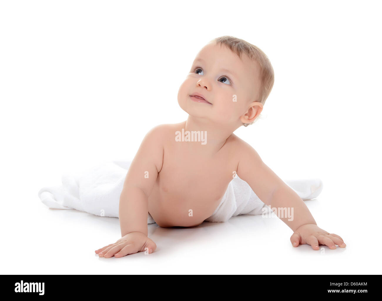The small baby isolated on white Stock Photo - Alamy