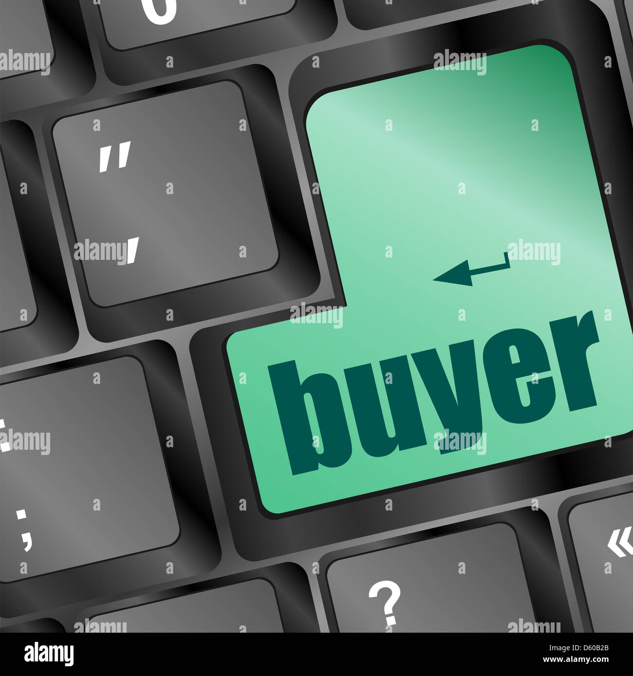 computer keyboard with buyer button Stock Photo - Alamy