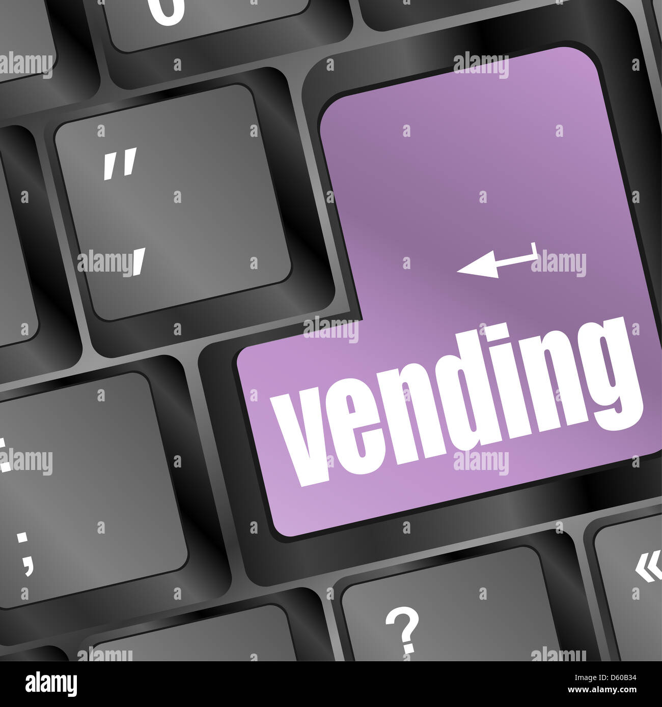 computer keyboard with vending button Stock Photo - Alamy
