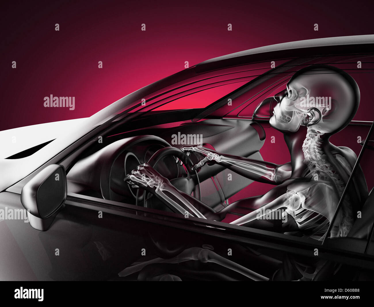 Skeleton driving car hi-res stock photography and images - Alamy