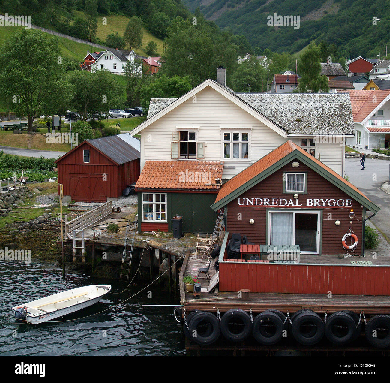 The village of Undredal on the Aurland Fjord,Norway Stock Photo - Alamy