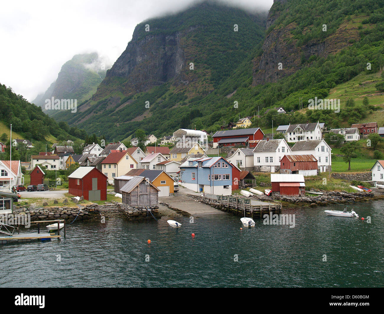 The village of Undredal on the Aurland Fjord,Norway Stock Photo - Alamy